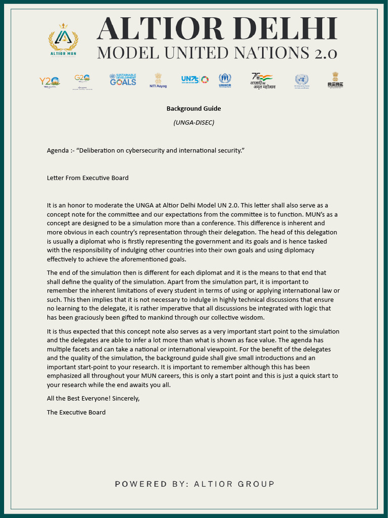 Cyber-Security BG-UNGA-DISEC-ADMUN-2.0 | PDF