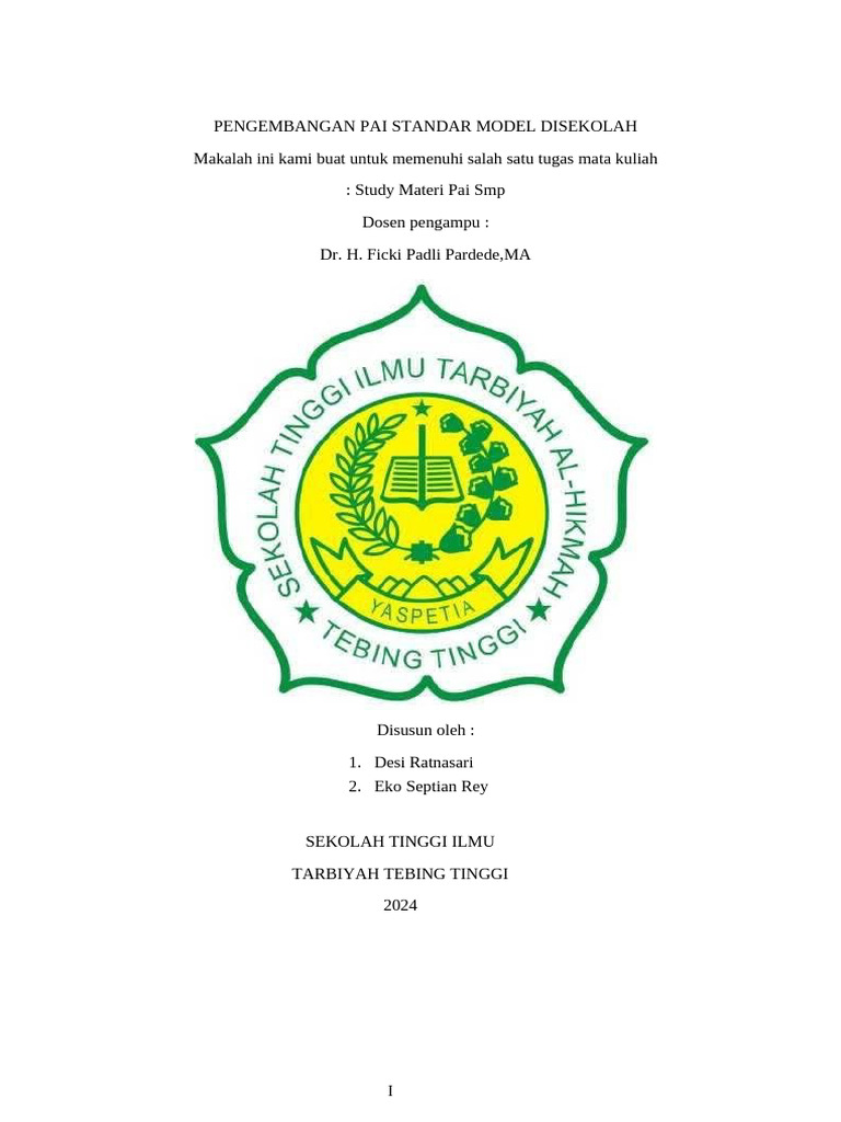 Pengembangan Pai Standar Model Disekolah | PDF
