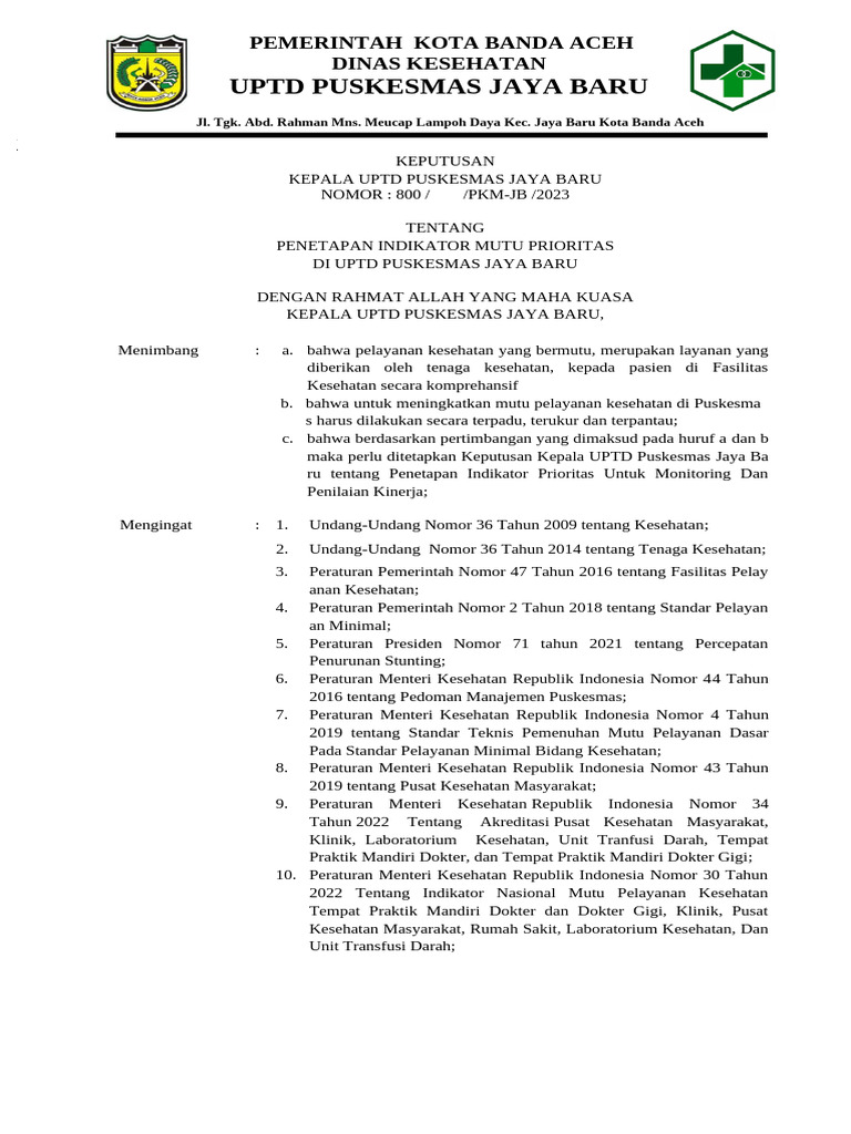 SK Penetapan Impp | PDF