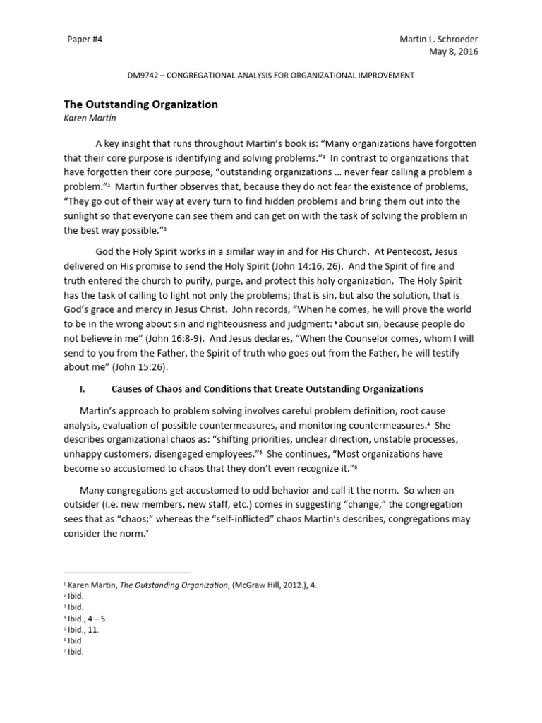 Paper 4 - The Outstanding Organization | PDF