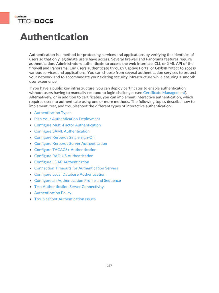 PAN-Authentication Types | PDF