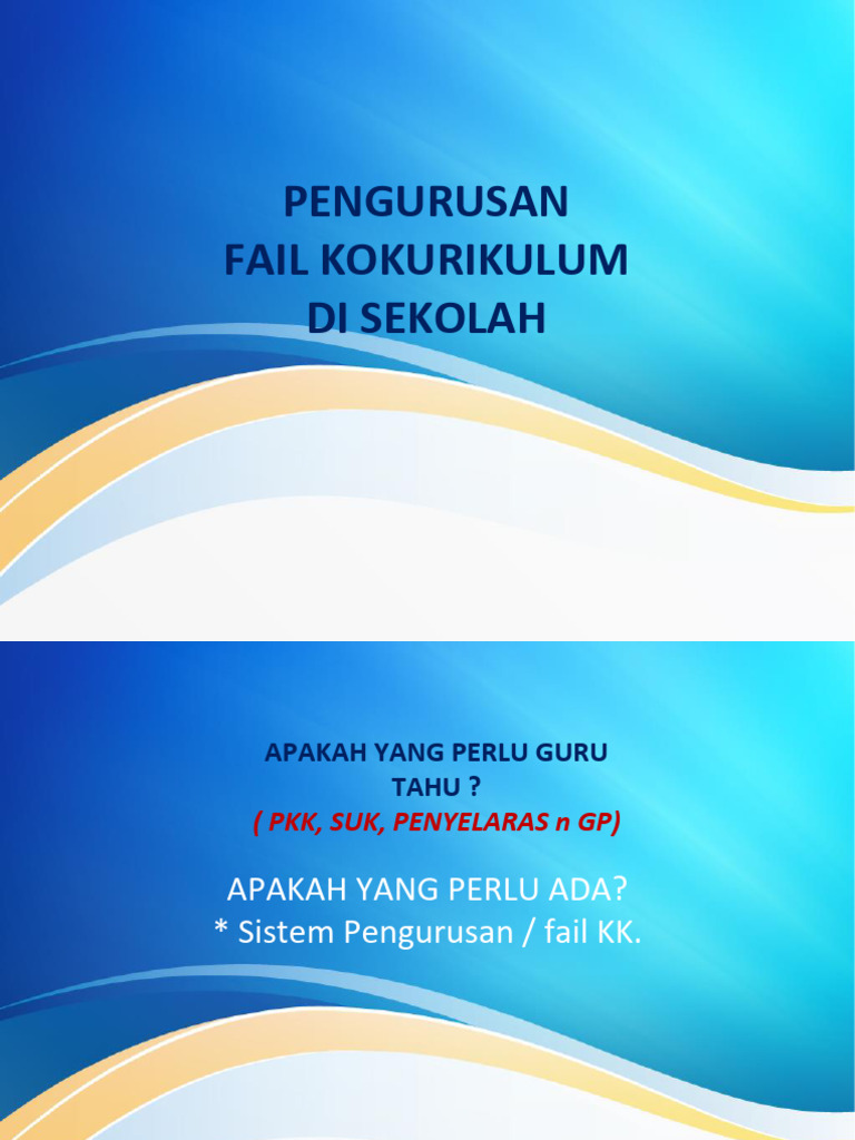 Pengurusan Fail Kokurikulum | PDF