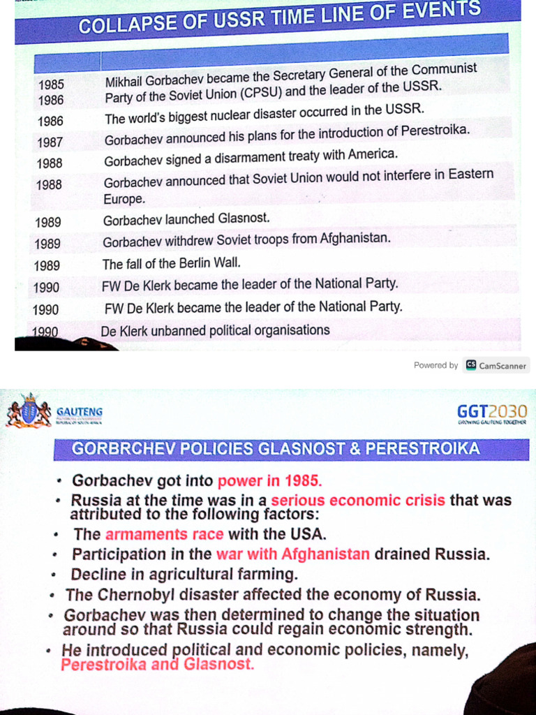 Collapse of The Soviet Union Sludes | PDF