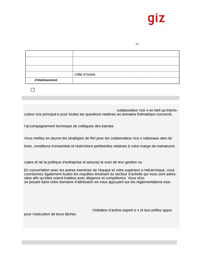 Fiche RH | PDF