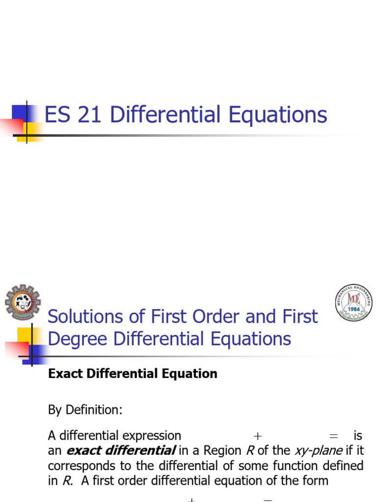 3c Solutions of First Order and First Degree Differential Equations ...