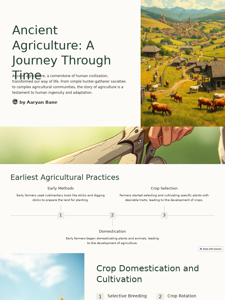 Ancient Agriculture A Journey Through Time | PDF