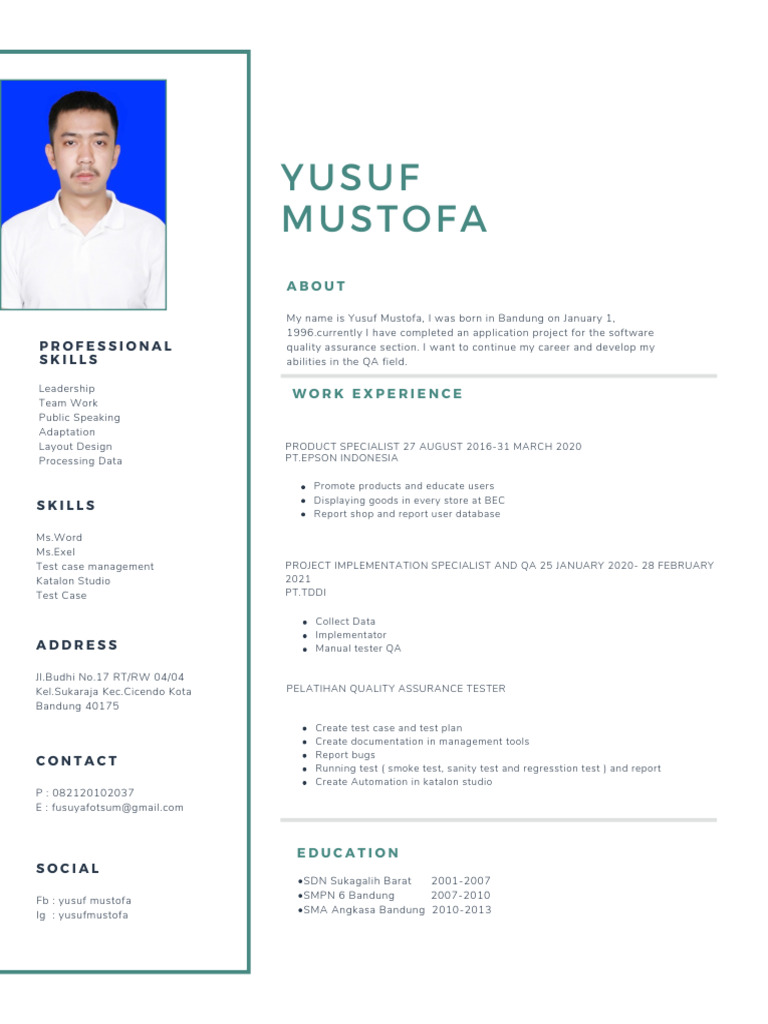 CV - Yusuf Mustofa - Yusuf Mustofa | PDF
