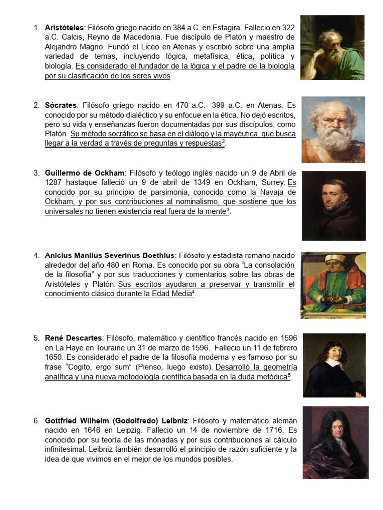 Filosofos | PDF | Gottfried Wilhelm Leibniz | Ciencias sociales