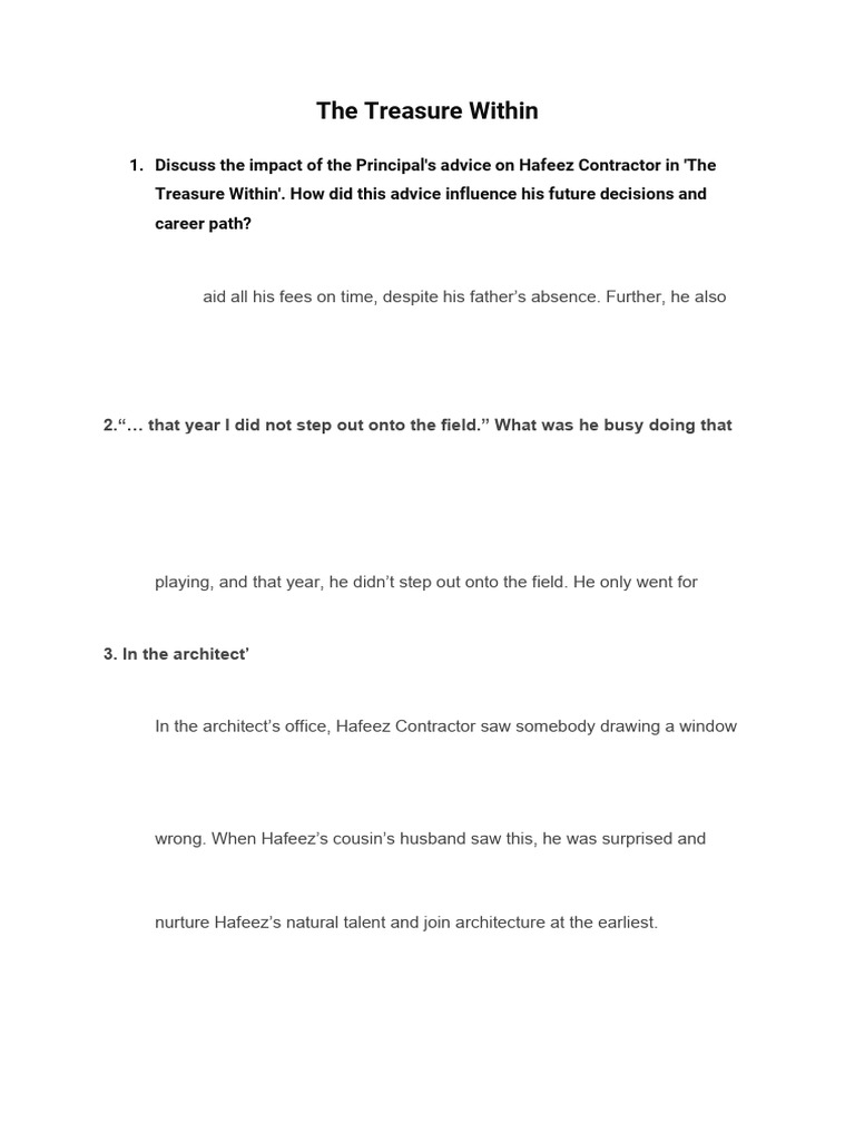 English The Treasure Within? ? ?? | PDF