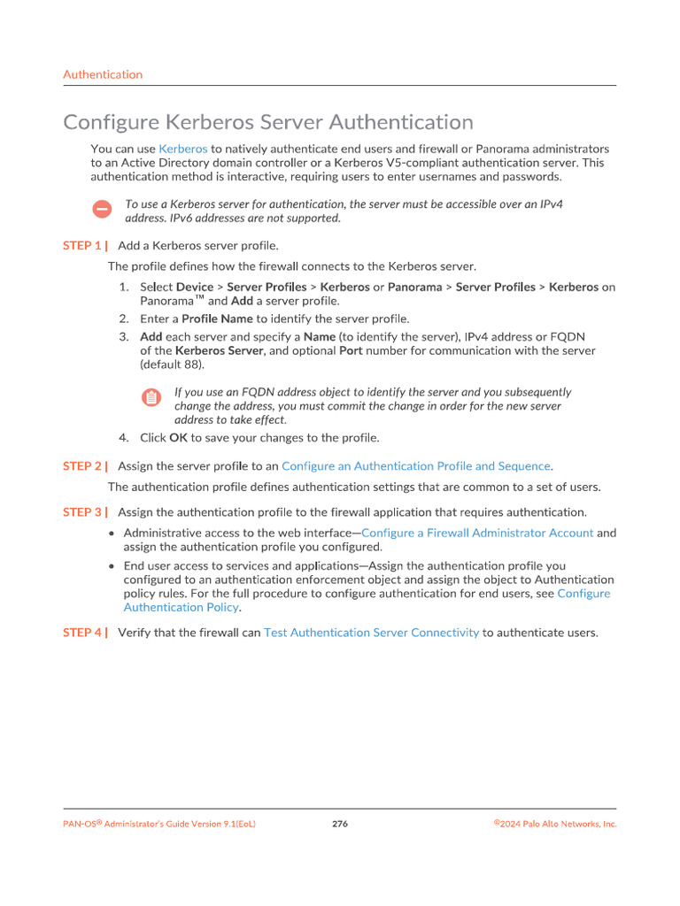 Palo Alto Firewall-Configure Different Authentication | PDF