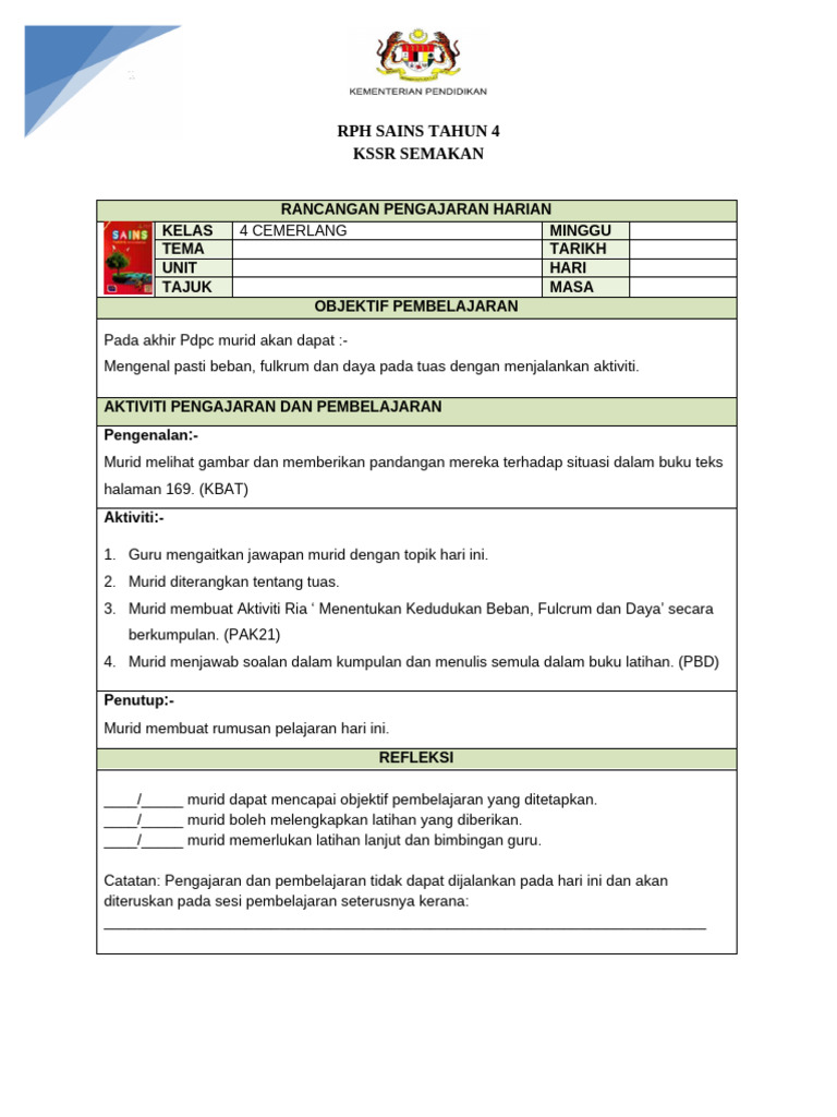RPH SN THN 4 V3 (Unit 10) | PDF