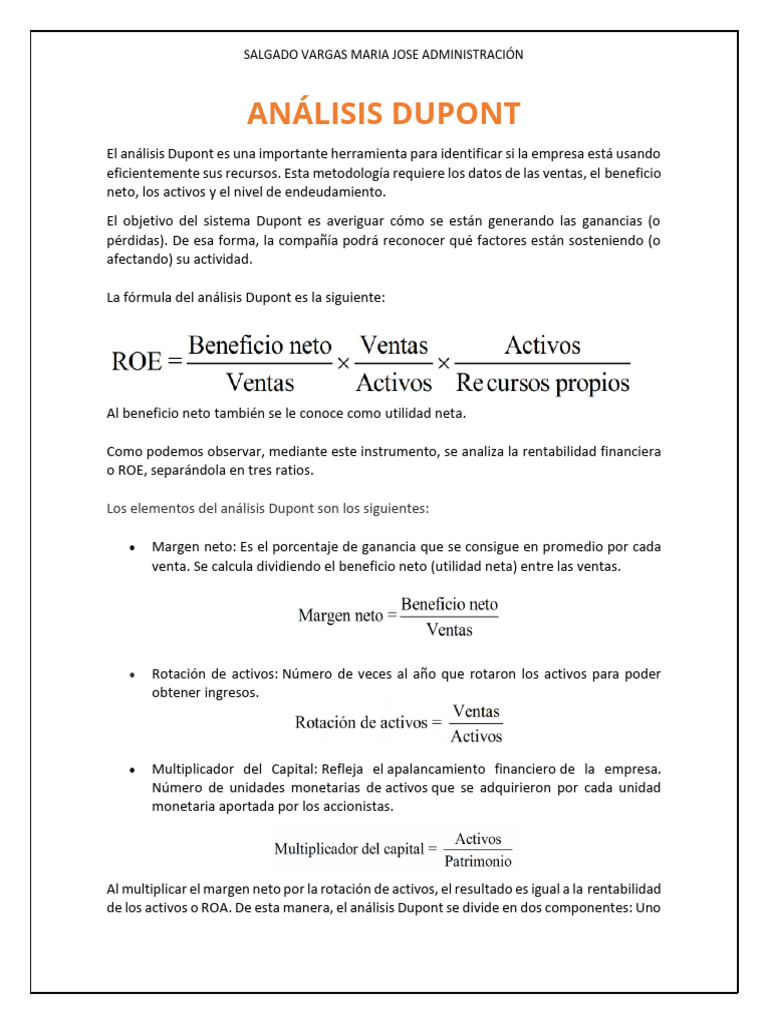 Análisis Dupont | PDF