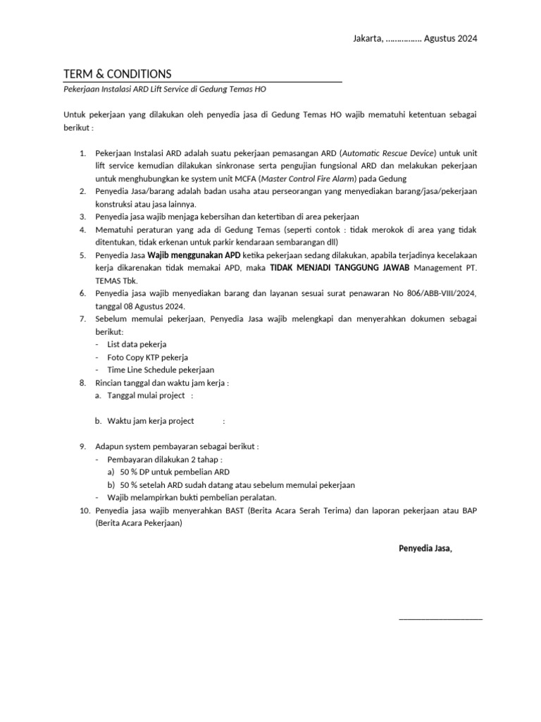 Term & Conditions Ard | PDF