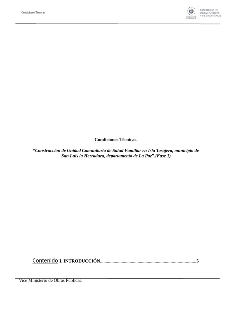 Ejemplo de Condiciones Tecnicas | PDF