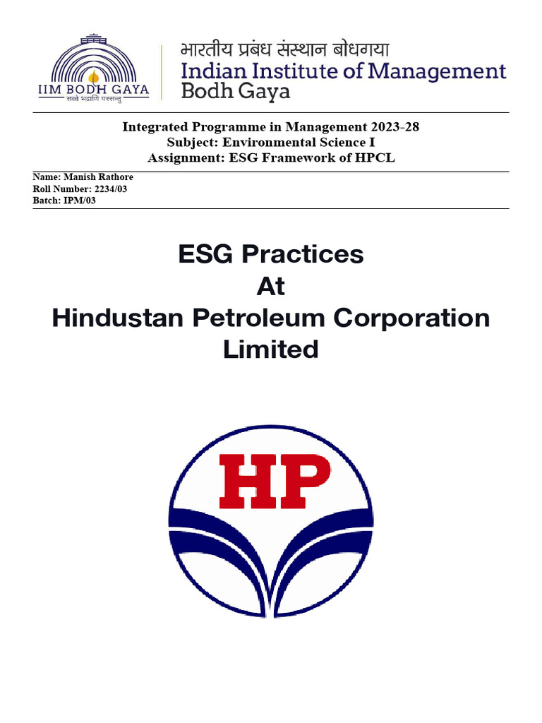 Manish Rathore EVS Assignment | PDF