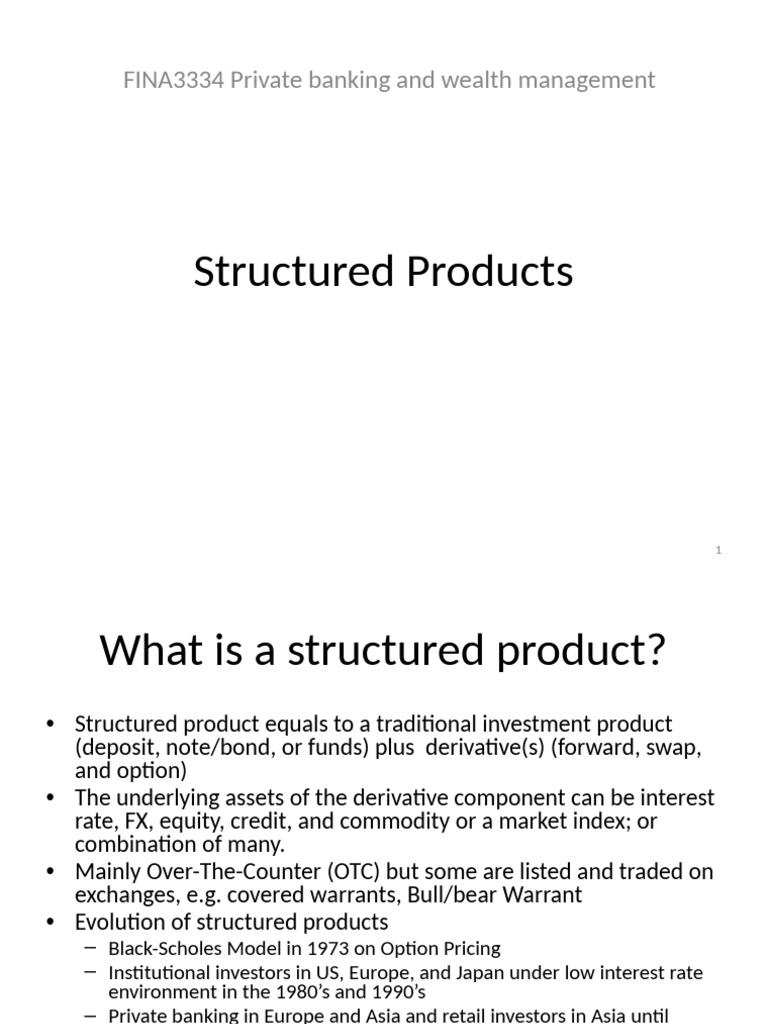 FINA 3334 - PPT On Structured Product v3 | PDF