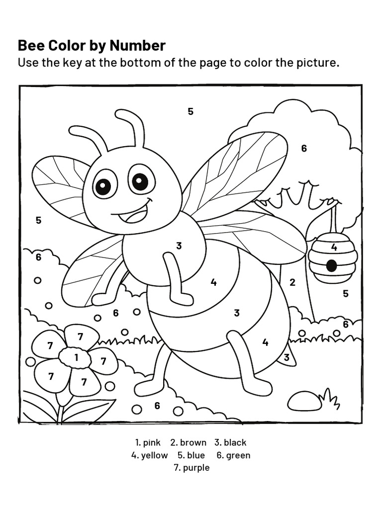 Bee Color by Number | PDF