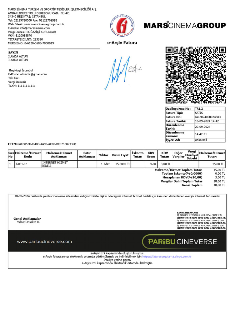 E-Arşiv Fatura | PDF