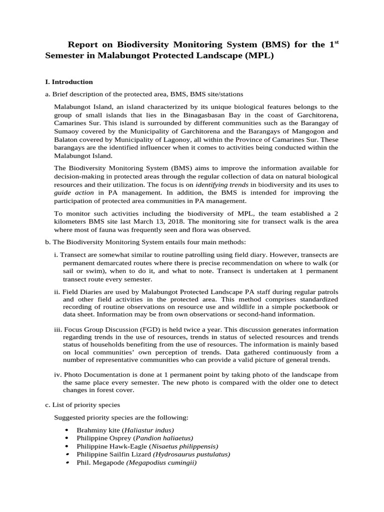 BMS Report 1st Sem 2022 | PDF