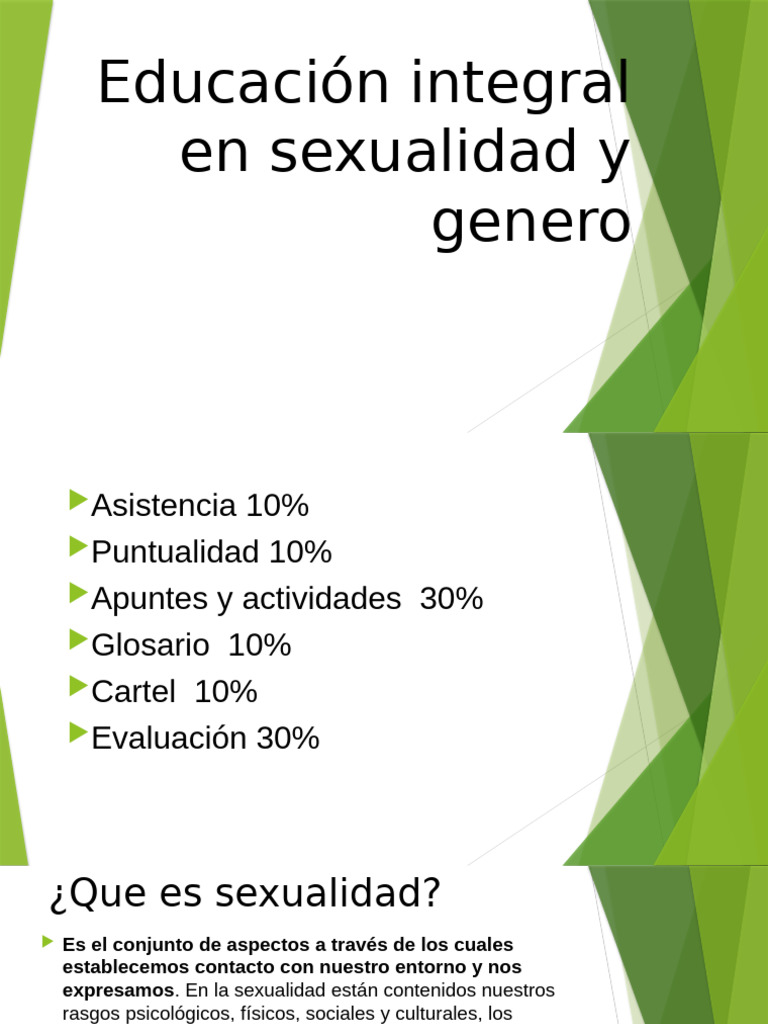 Educación integral en sexualidad y genero | PDF