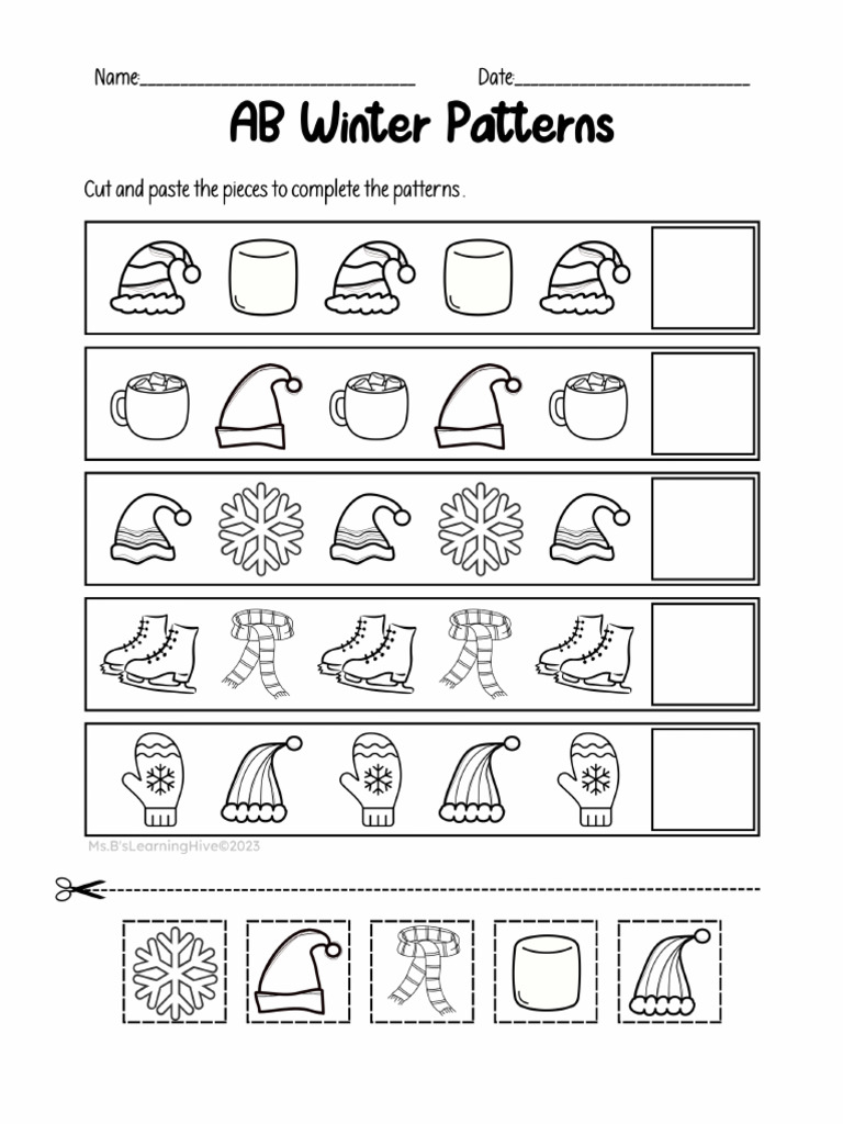 AB Winter Patterns BW | PDF