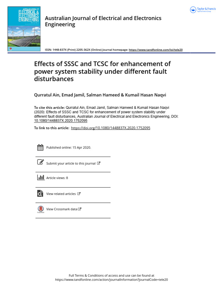 Effects of SSSC and TCSC For Enhancement | PDF