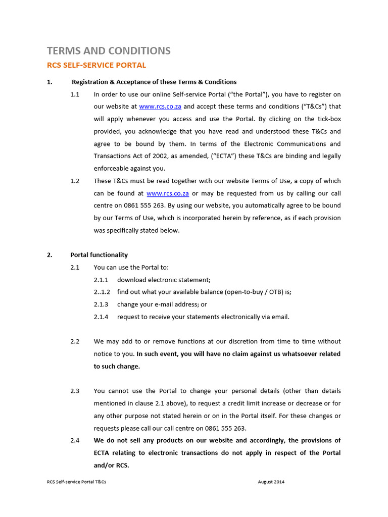 Rcs Self Service Portal Retailer Tcs | PDF | Arbitration | Civil Law ...
