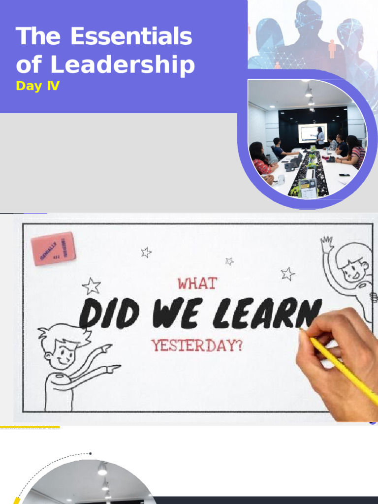 Day IV - Essentials of Leadership. Organisational Leadership Management ...