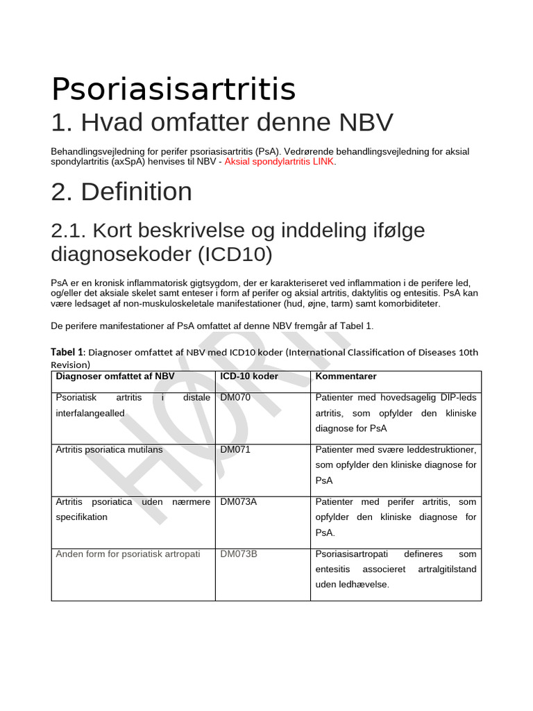 NBV PsA 2022 Endelig Til Kommentering I DRS Og Gigtforeningen ...
