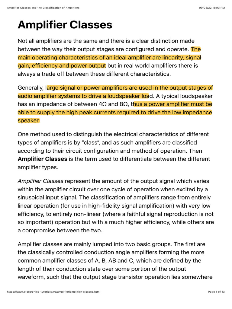 Power Amplifiers Best Notes | PDF | Amplifier | Computers