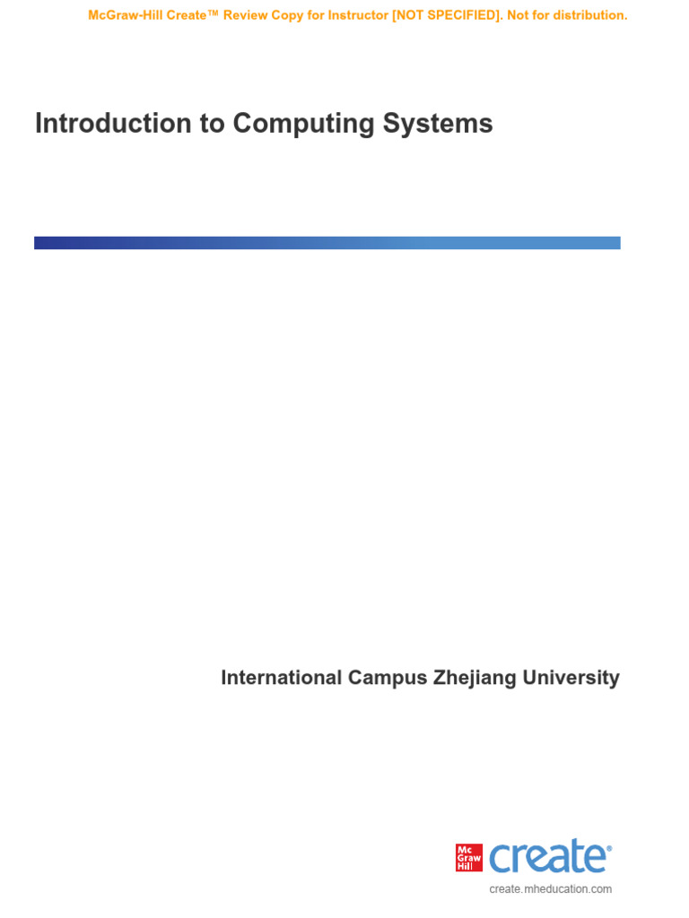 Introduction To Computing Systems - Chapter 3-4 | PDF