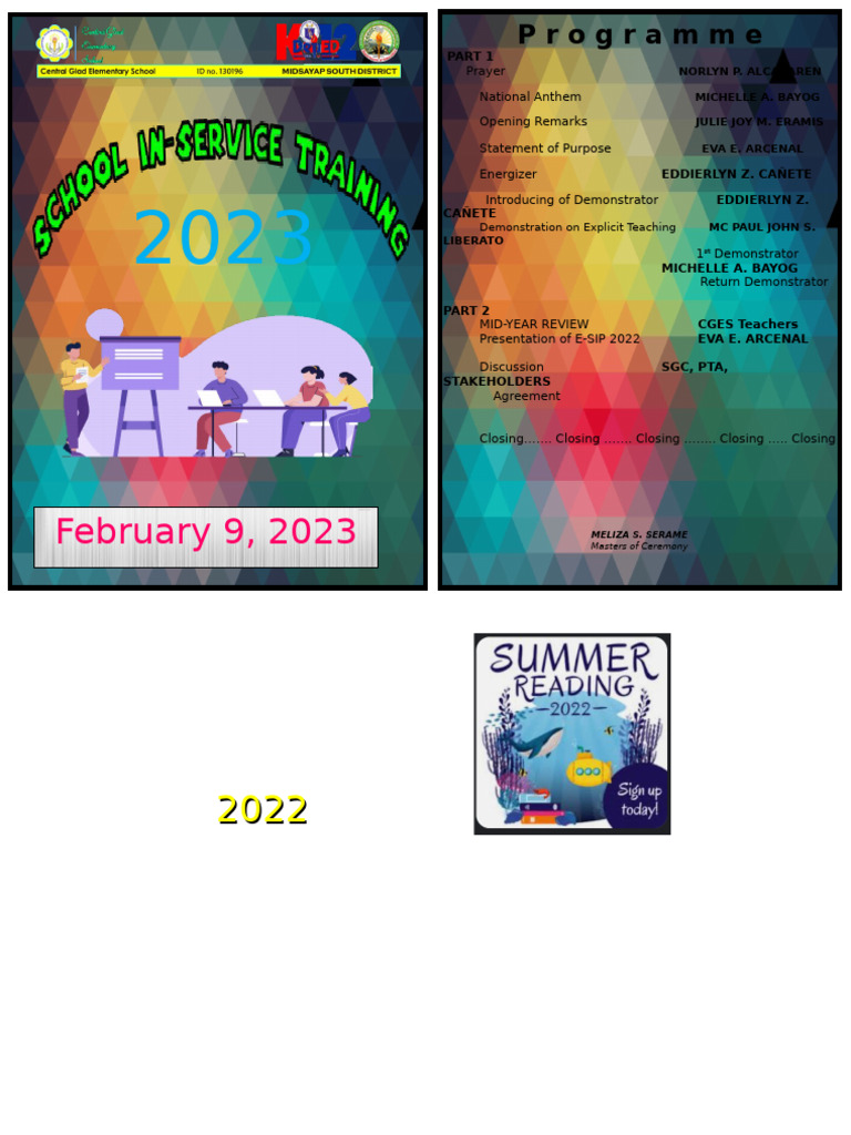 Inset Programme | PDF