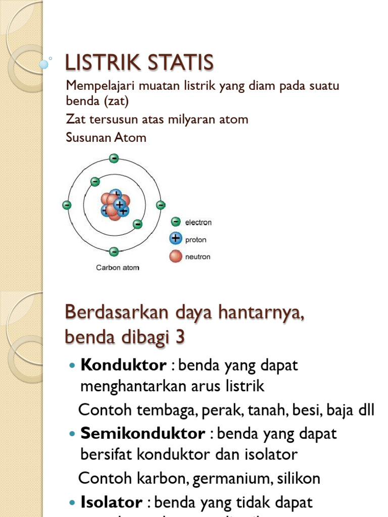 LISTRIK STATIS PPT Kelas 9 | PDF