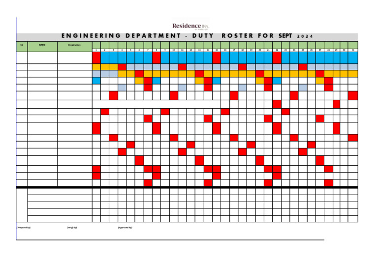 Duty Roster - Sept - 2024 | PDF
