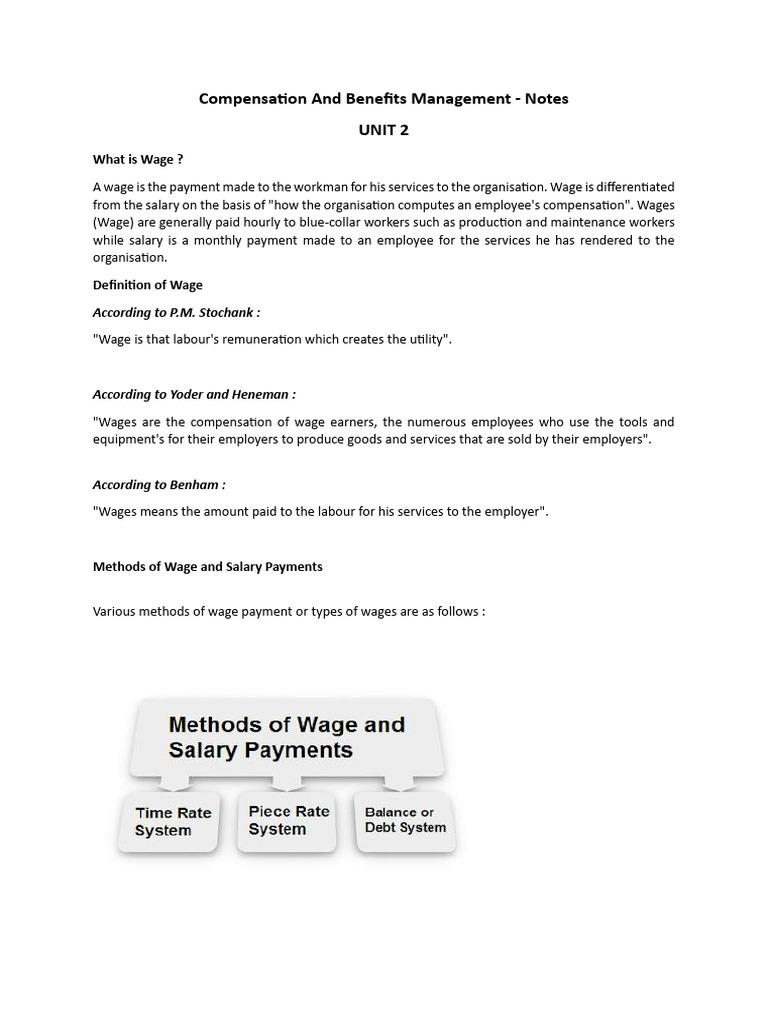 Wage Payment Systems Explained | PDF | Employment | Salary