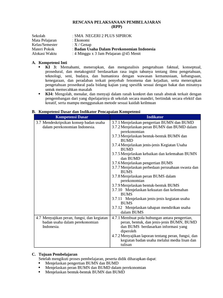 RPP 7 Kelas X | PDF