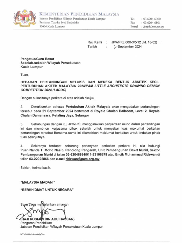 Hebahan Pertandingan Melukis Dan Mereka Bentuk Arkitek Kecil Pertubuhan ...