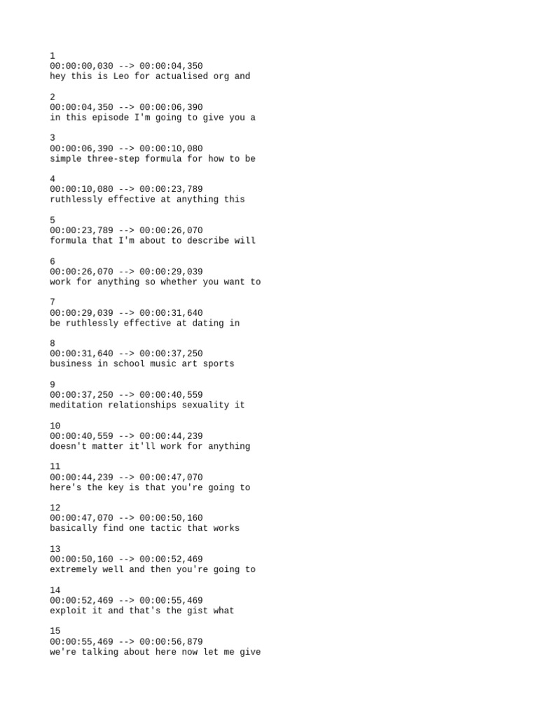 3 Step Formula To Be Ruthlessly Effective at Anything | PDF