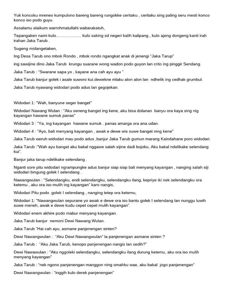 Dongeng Jaka Tarub | PDF