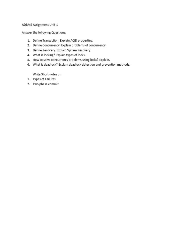 Assignment Bca 302 Unit1 | PDF