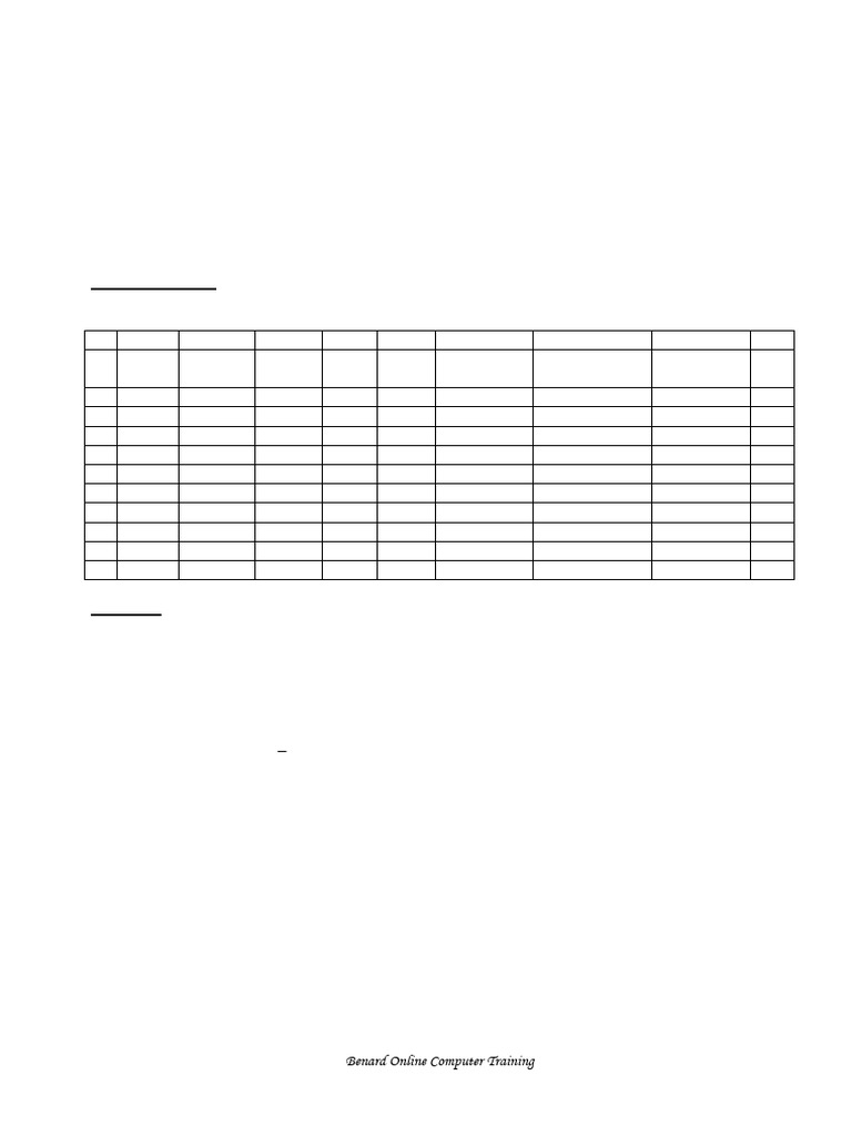 Ms Excel Exam Practical | PDF