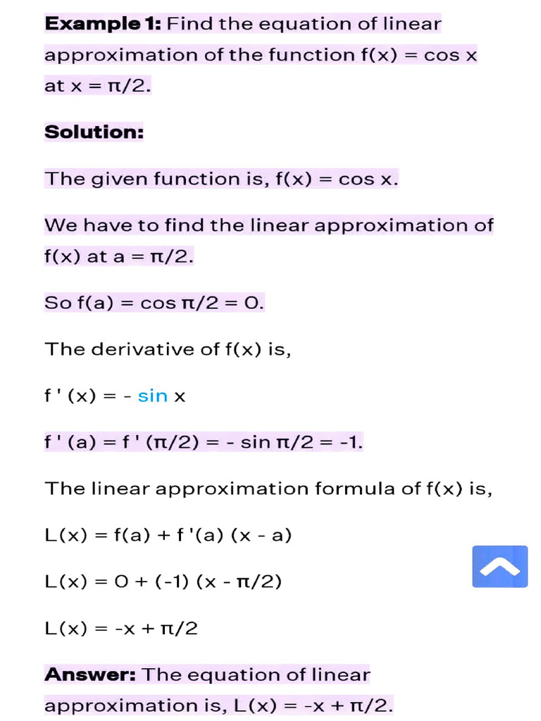 Linear Approximation | PDF