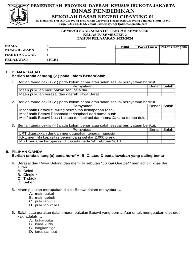 @STS PLBJ KELAS 4 | PDF