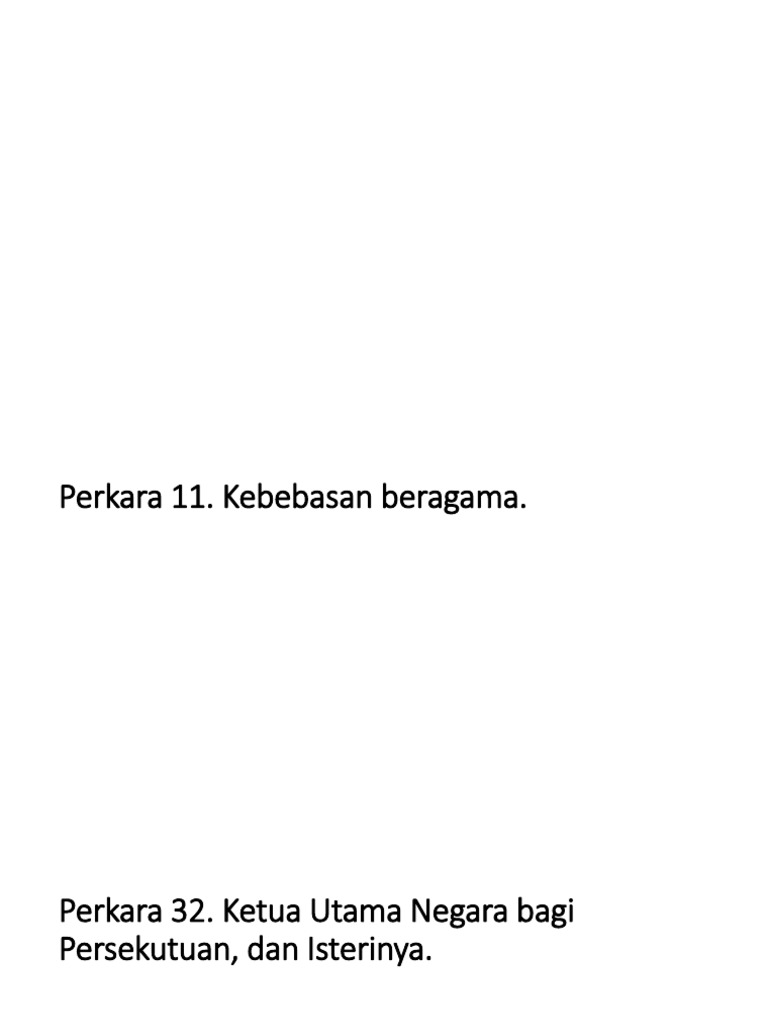 Perkara 3, 11 Dan 32 | PDF