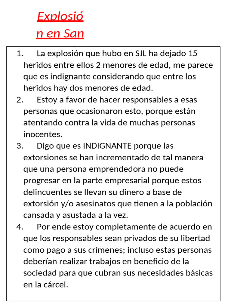 Argumentos SJL | PDF