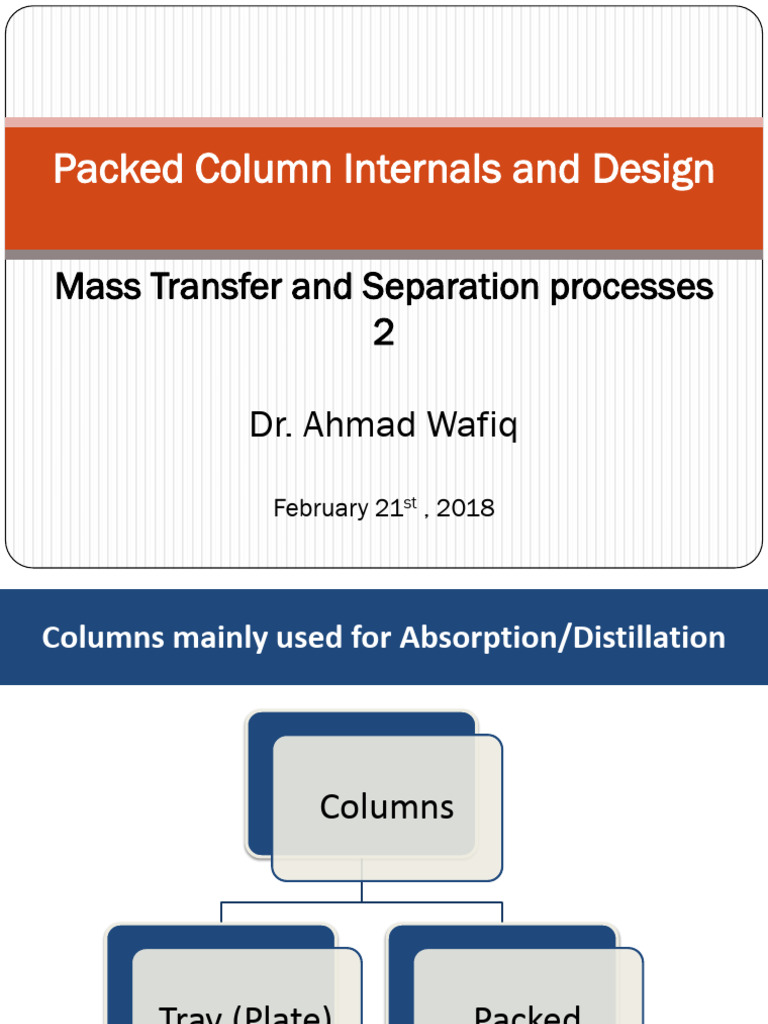 Lec 1 Packed Towers Design | PDF | Phases Of Matter | Industrial Processes