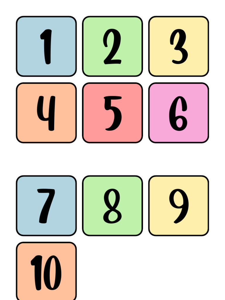 Numbers 1 To 100 Square Flashcards | PDF