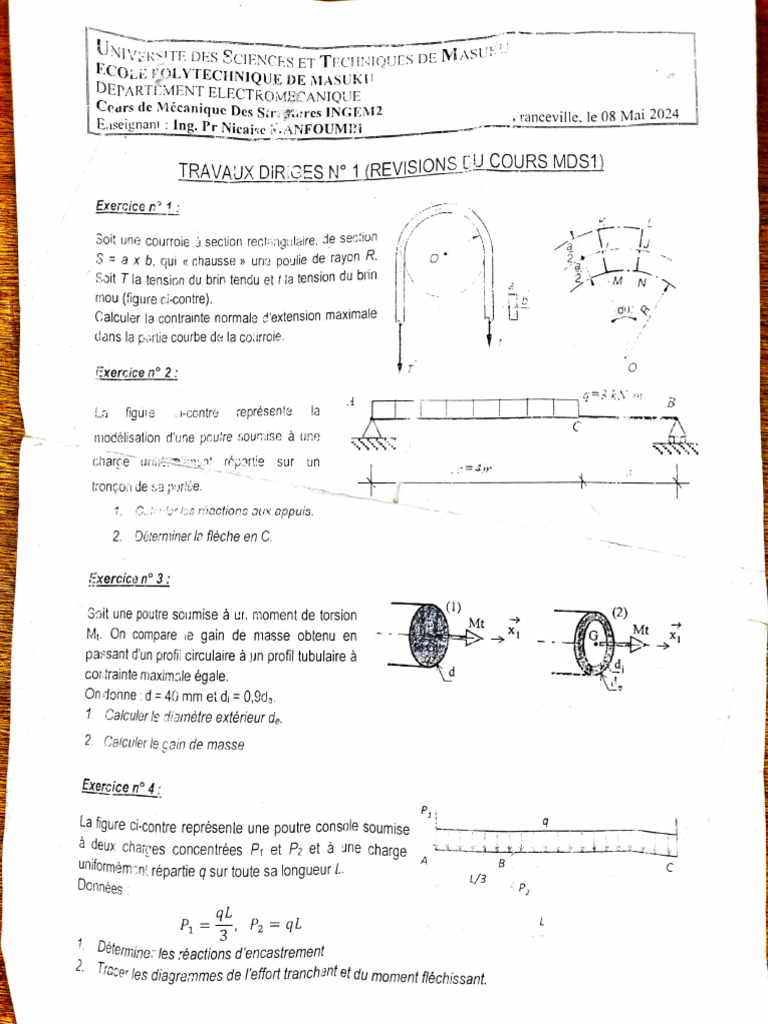 Mecanique Des Structures Em4 | PDF