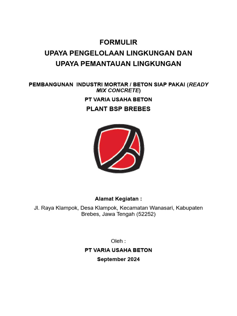 Dok. Ukl Upl Plant Brebes | PDF