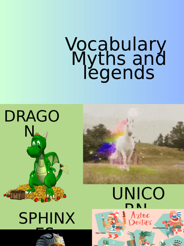 Vocabulary Myths and Legends | PDF